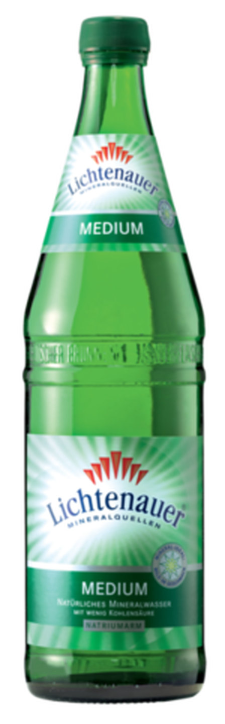 Lichtenauer Mineralwasser Medium -Grünglas - M. Hubauer GmbH